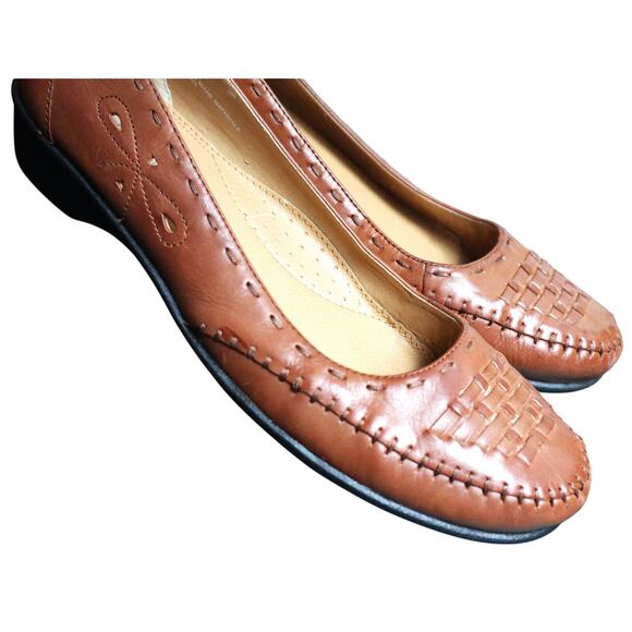 Coach and Four | Shoes | Coach And Four Brown Woven Leather Loafers Low ...
